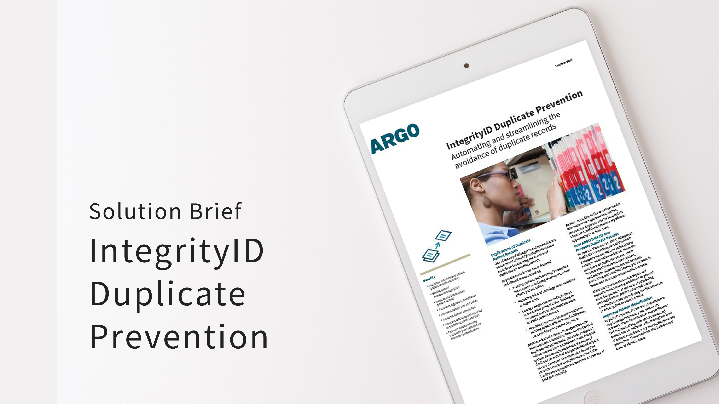 Solution Brief Integrityid Duplicate Prevention